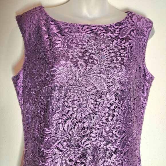Norm Thompson | Dresses | Beautiful Norm Thompson Womens M Purple Lace ...